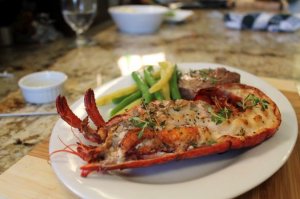 Split Lobster with Herb Oil - Clearwater